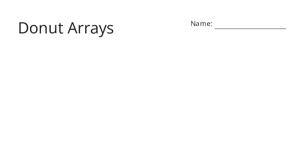 Donut Arrays - My Worksheet Maker: Create Your Own Worksheets
