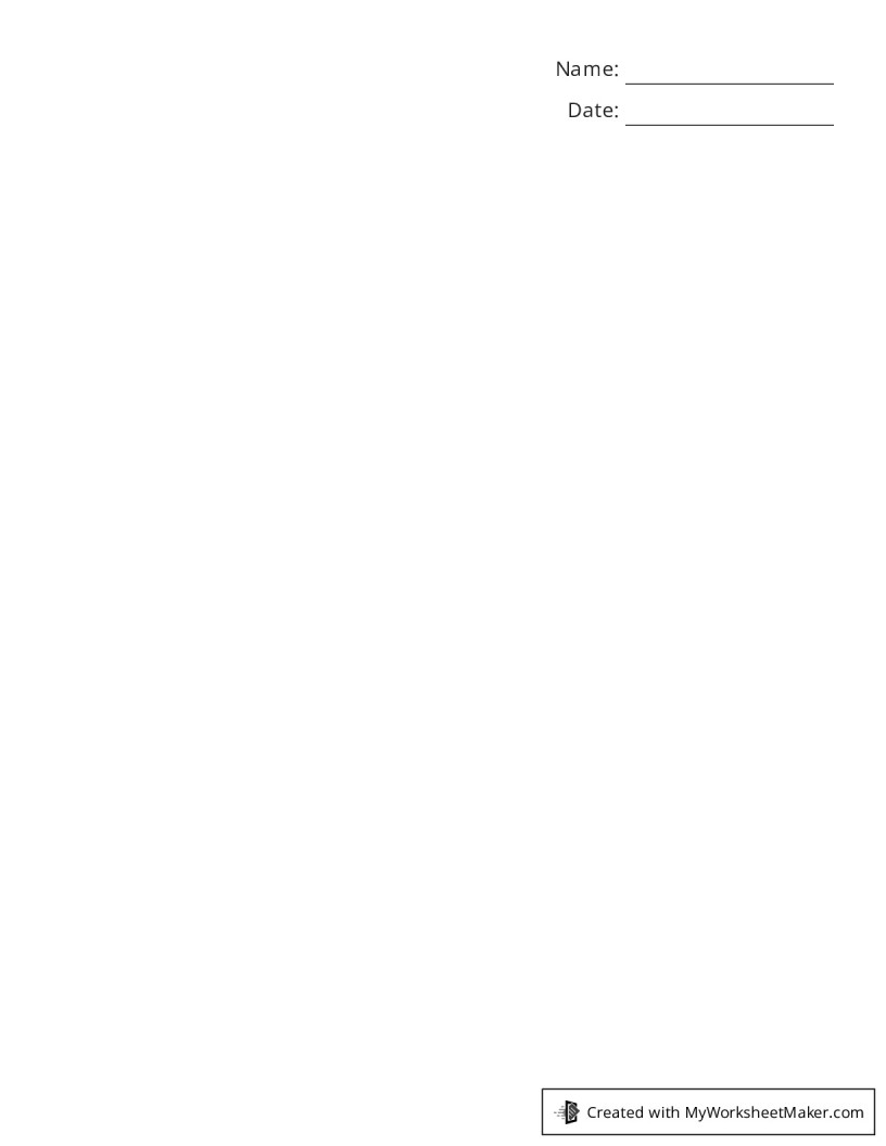 Worksheet - My Worksheet Maker: Create Your Own Worksheets