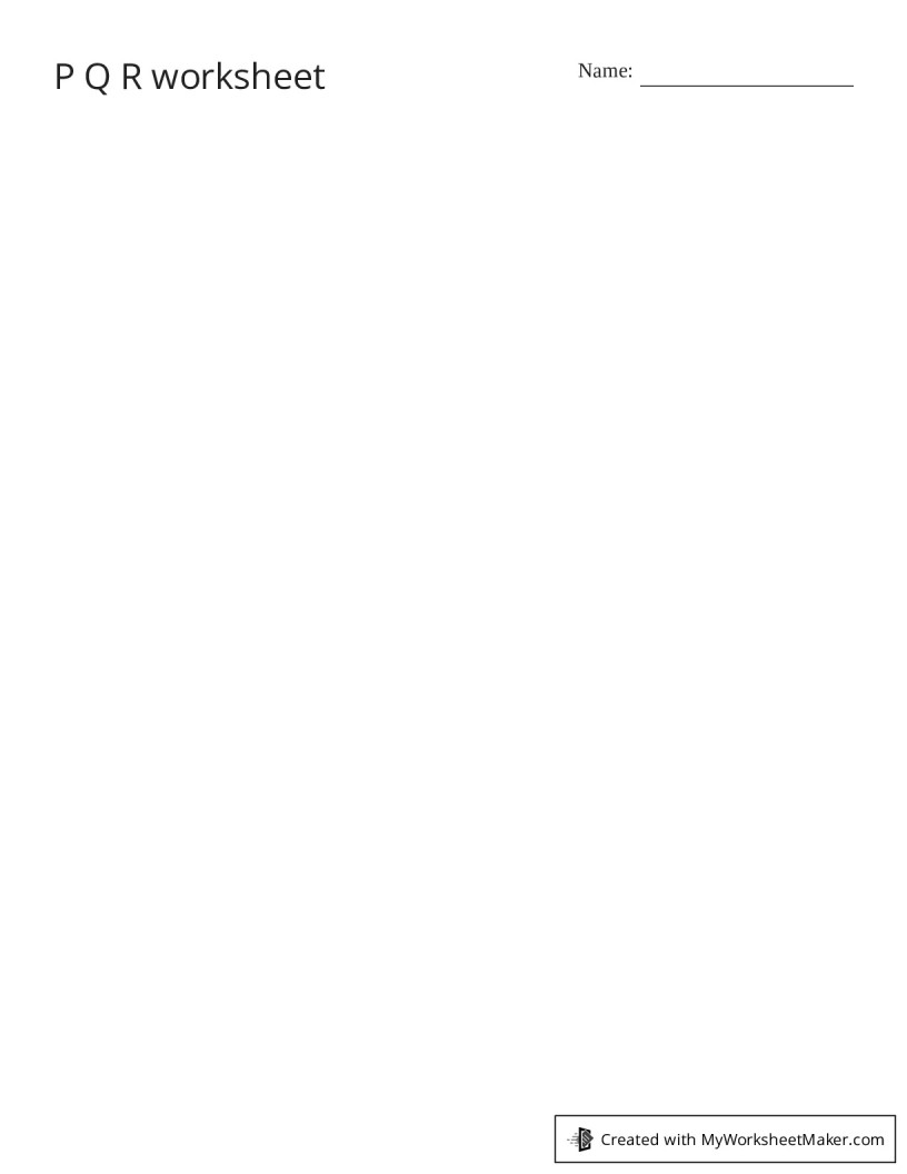 My Worksheet Maker - The Best Worksheet Maker