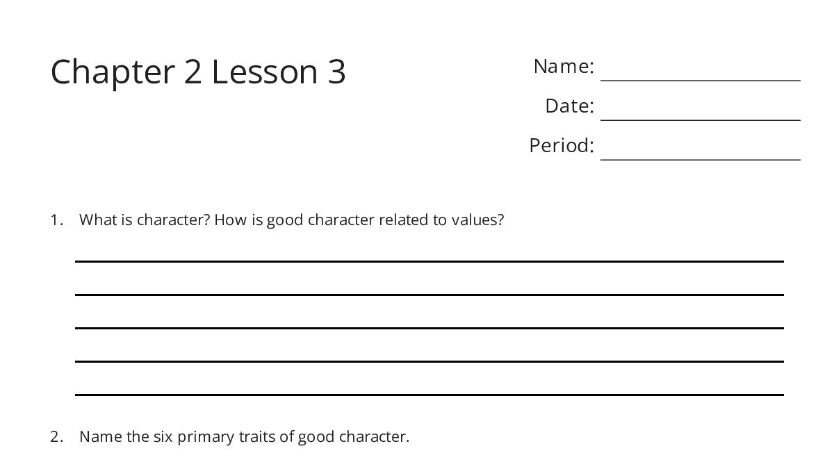Chapter 2 Lesson 3 - My Worksheet Maker: Create Your Own Worksheets