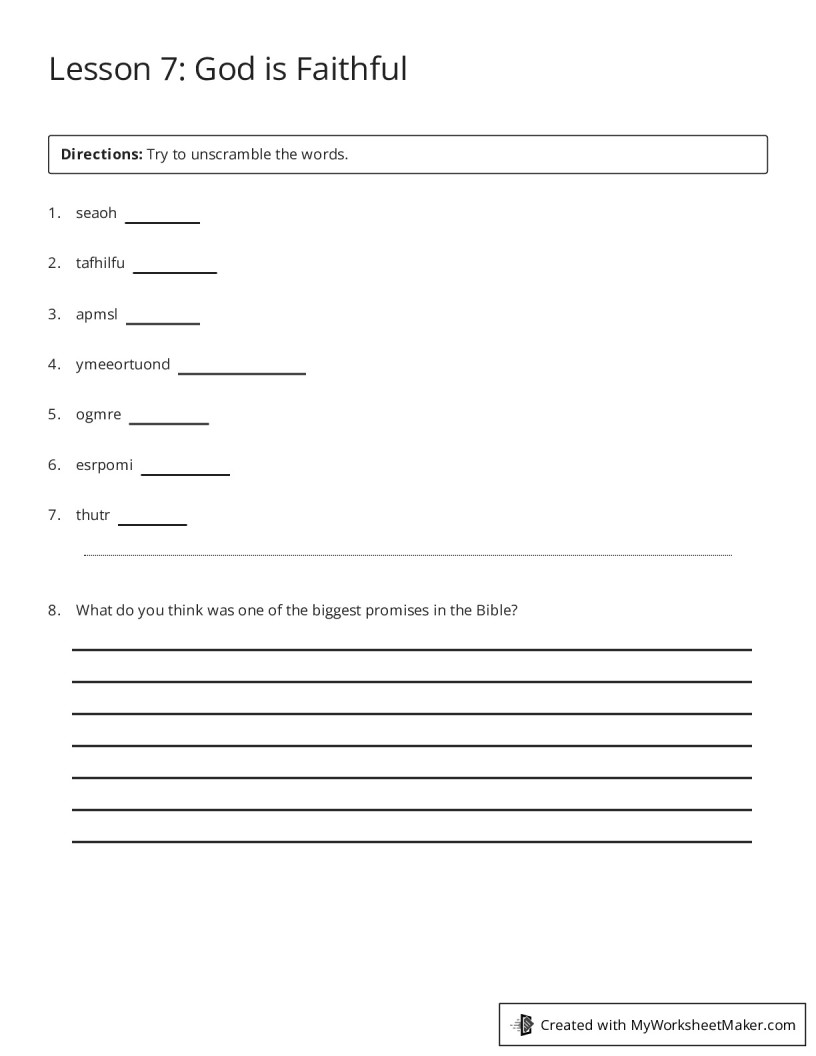 My Worksheet Maker - The Best Worksheet Maker