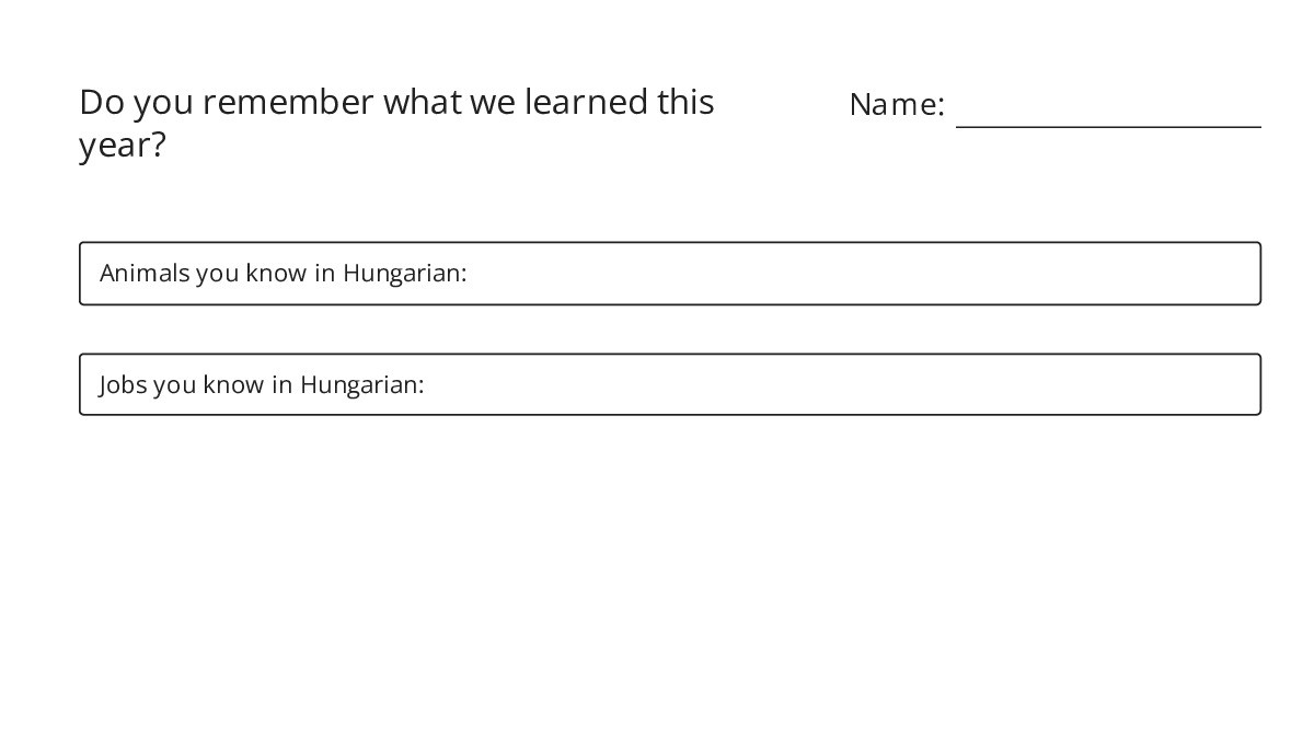 Do you remember what we learned this year? - My Worksheet Maker: Create ...