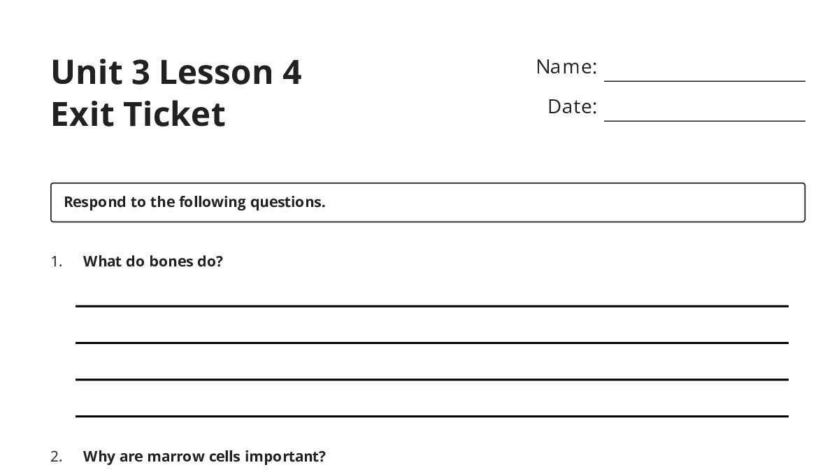 Unit 3 Lesson 4 Exit Ticket - My Worksheet Maker: Create Your Own ...