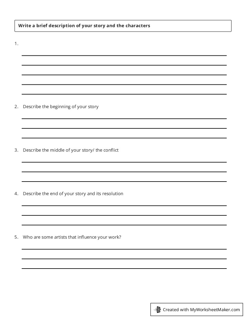 Story overview - My Worksheet Maker: Create Your Own Worksheets