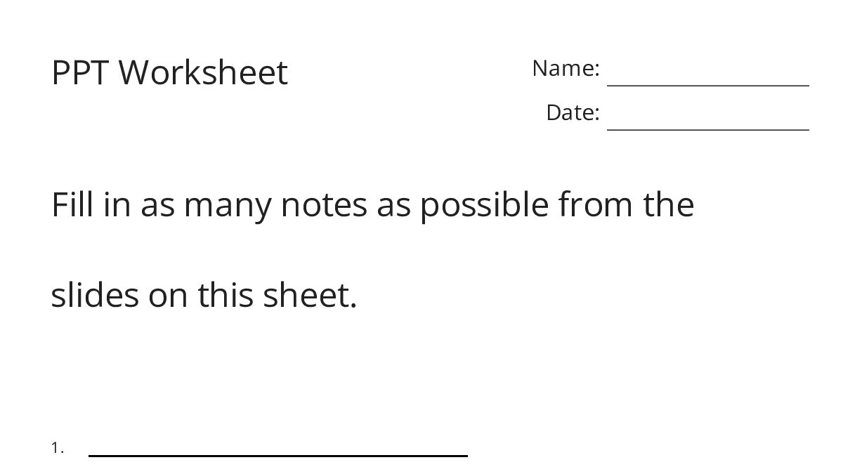 PPT Worksheet - My Worksheet Maker: Create Your Own Worksheets