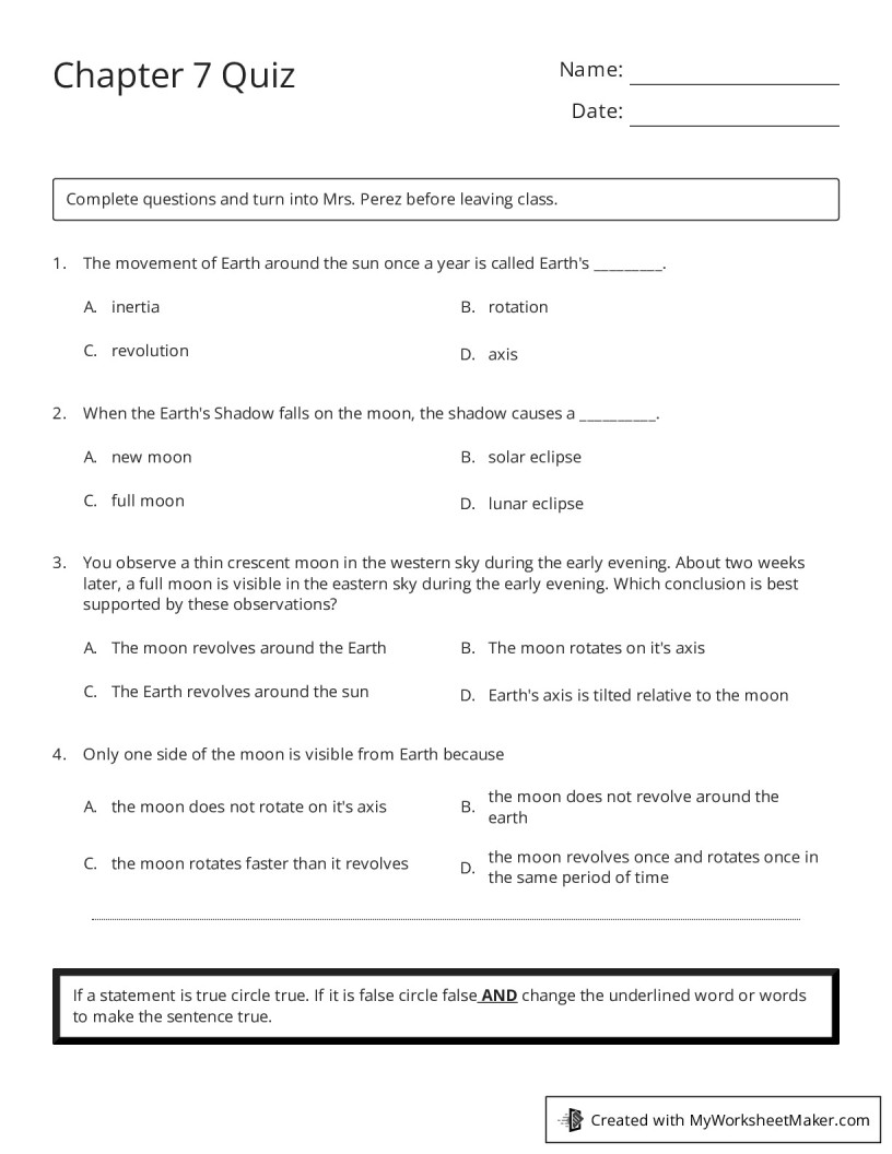 Chapter 7 Quiz - My Worksheet Maker: Create Your Own Worksheets