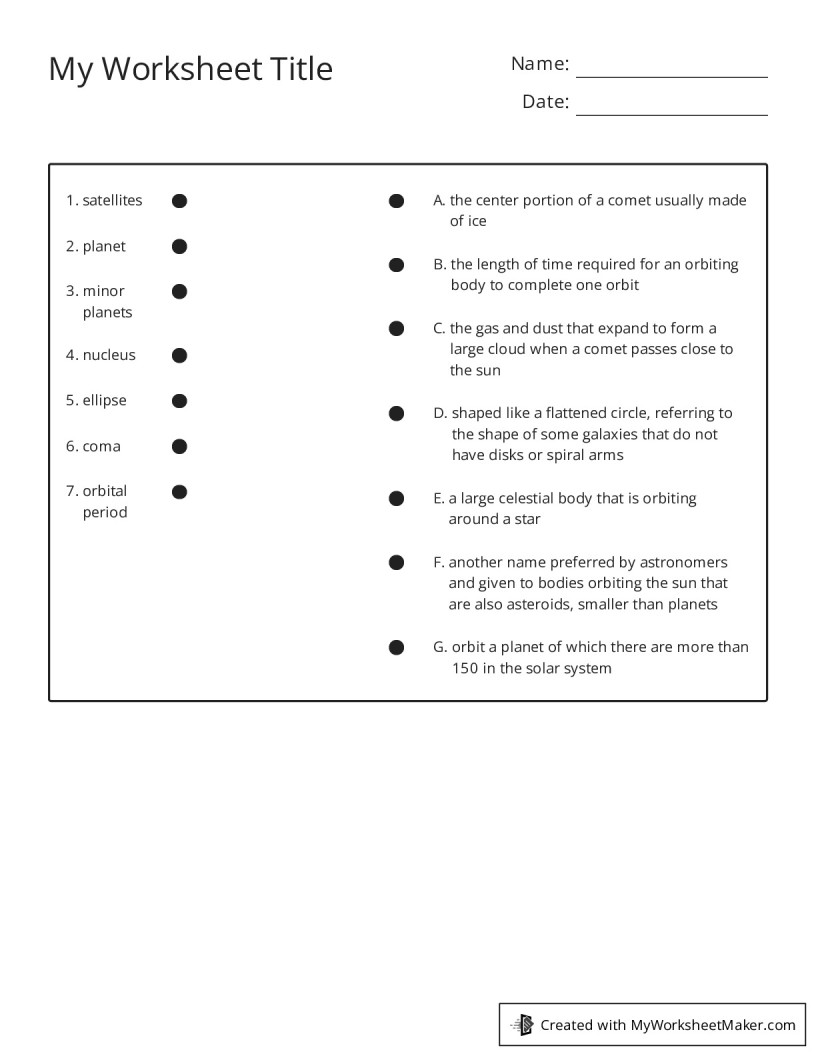 My Worksheet Title - My Worksheet Maker: Create Your Own Worksheets