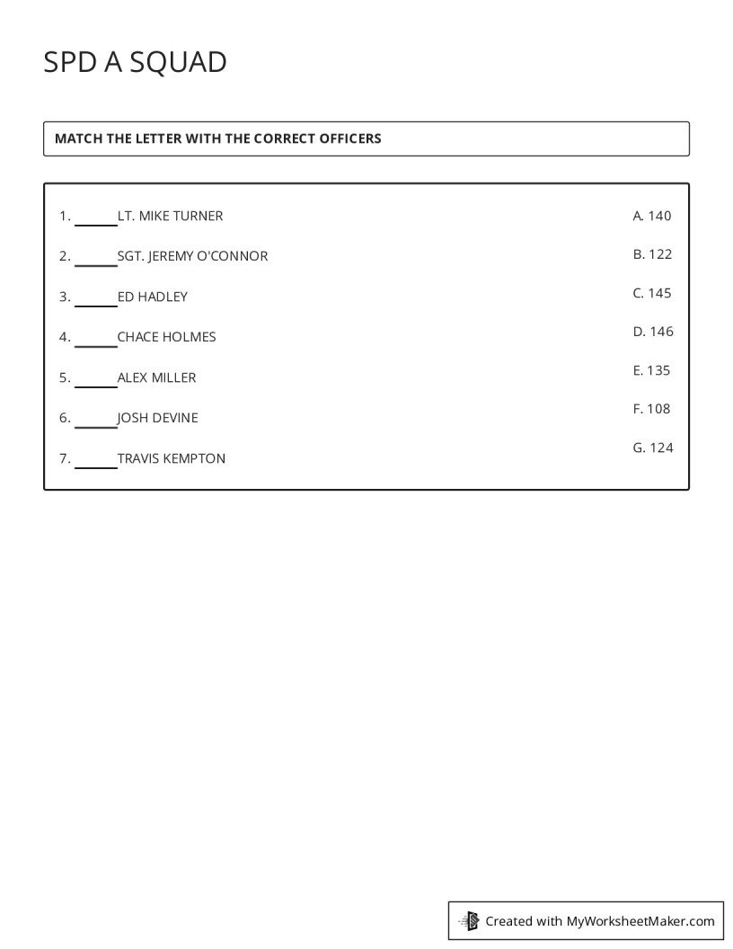 SPD A SQUAD - My Worksheet Maker: Create Your Own Worksheets