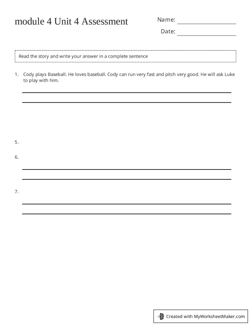 module 4 Unit 4 Assessment - My Worksheet Maker: Create Your Own Worksheets