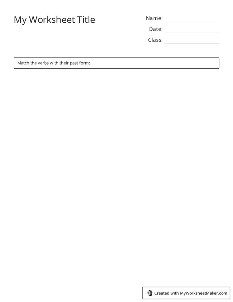 My Worksheet Title - My Worksheet Maker: Create Your Own Worksheets