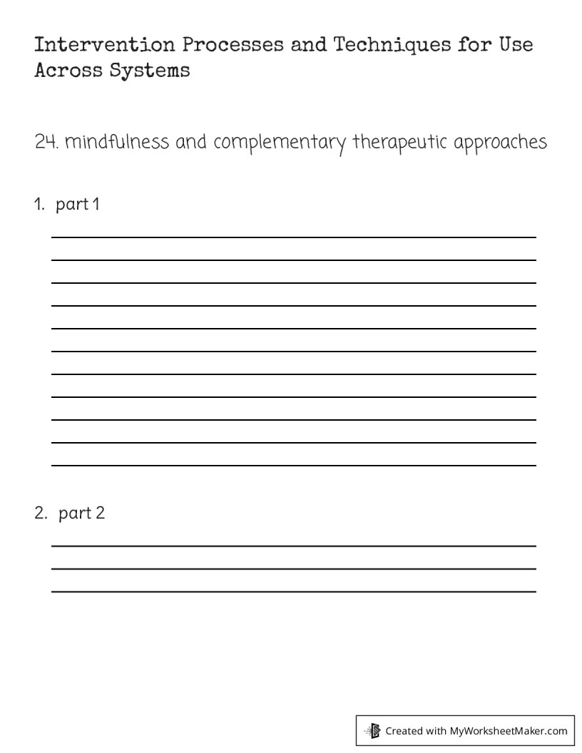 Intervention Processes and Techniques for Use Across Systems - My ...