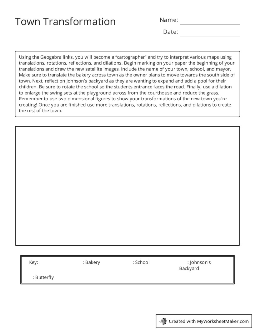 Town Transformation - My Worksheet Maker: Create Your Own Worksheets