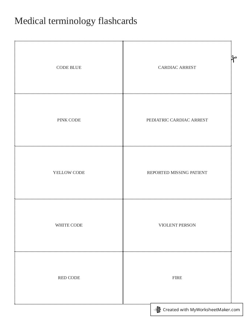Medical terminology flashcards - My Flashcard Maker: Create Your Own ...