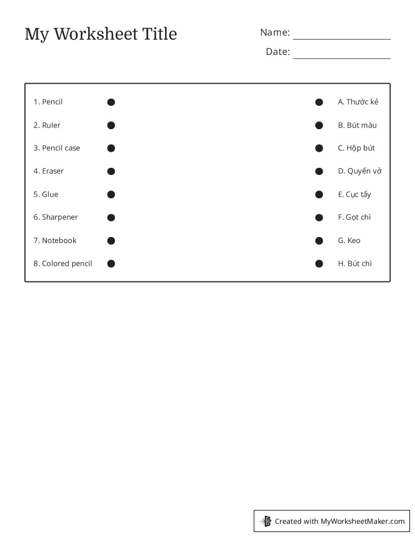 My Worksheet Title - My Worksheet Maker: Create Your Own Worksheets