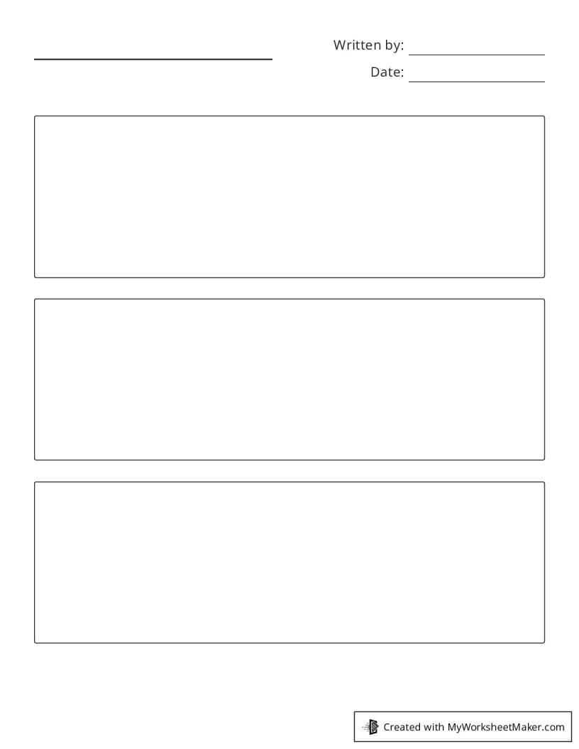 My Worksheet Maker: Create Your Own Worksheets