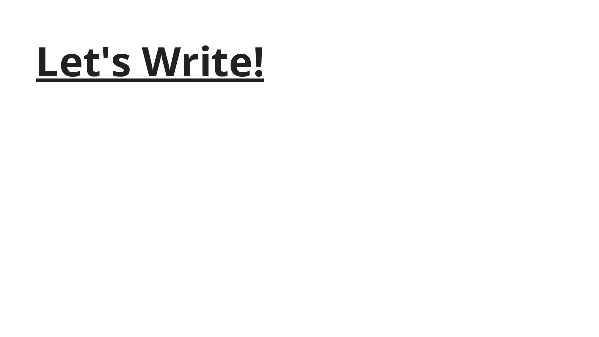 Let's Write! - My Worksheet Maker: Create Your Own Worksheets