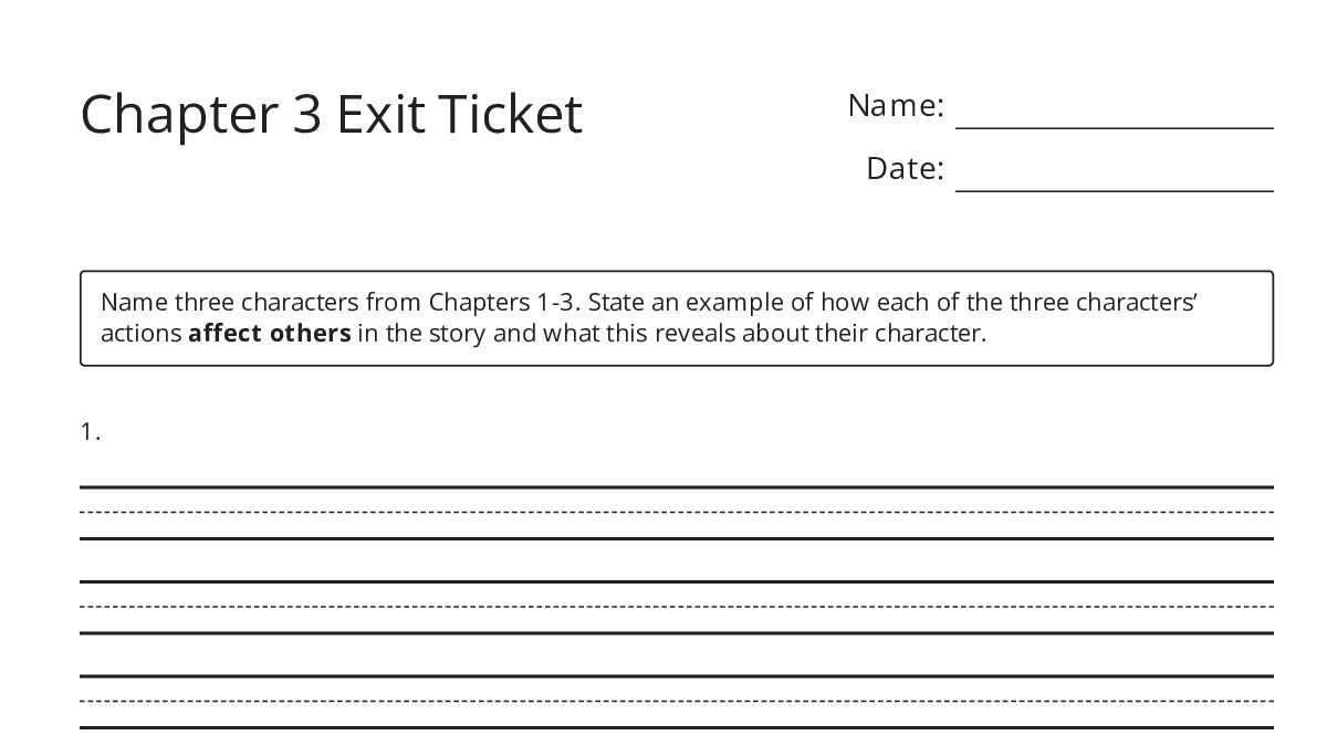 Chapter 3 Exit Ticket - My Worksheet Maker: Create Your Own Worksheets