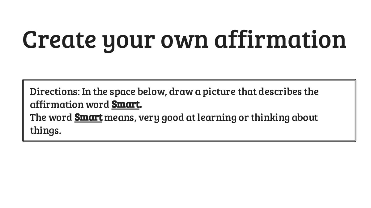 Create your own affirmation - My Worksheet Maker: Create Your Own ...