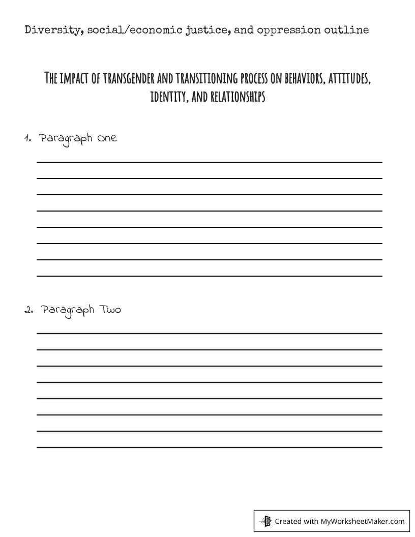 Diversity, social/economic justice, and oppression outline - My ...