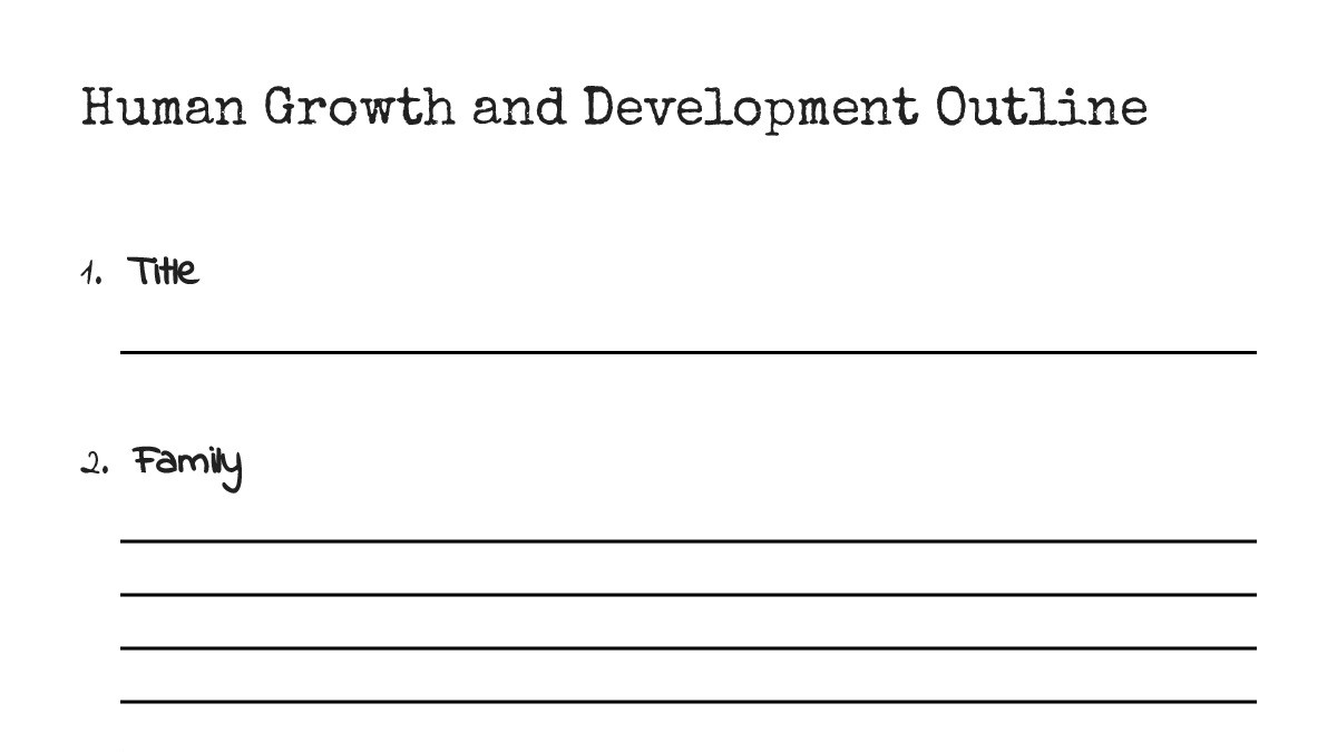 Human Growth and Development Outline - My Worksheet Maker: Create Your ...