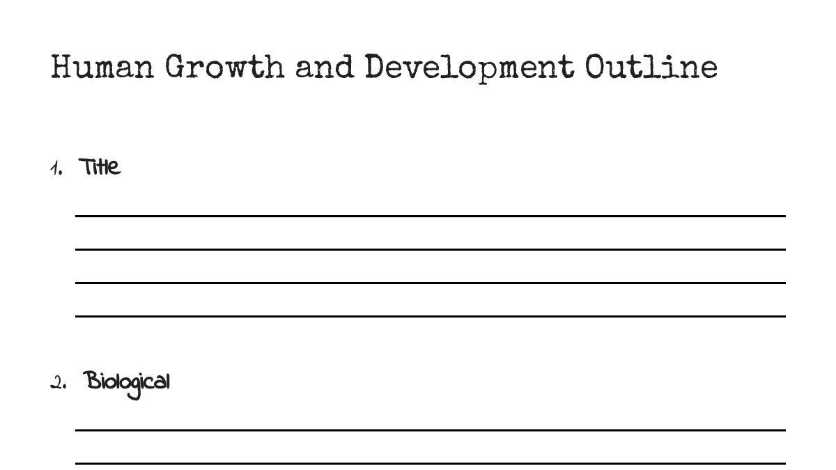 Human Growth and Development Outline - My Worksheet Maker: Create Your ...