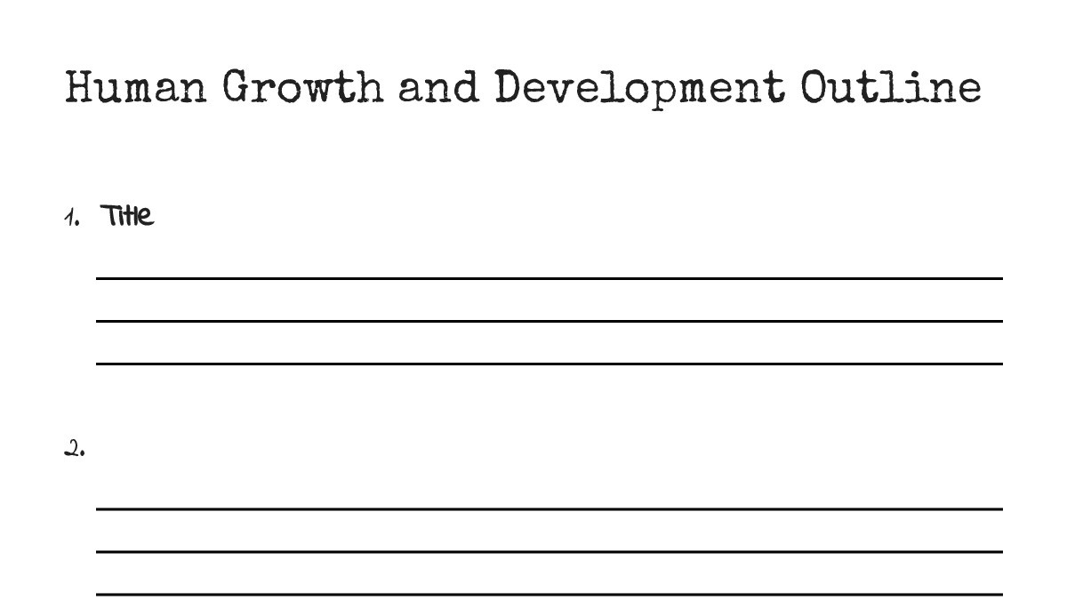 Human Growth and Development Outline - My Worksheet Maker: Create Your ...