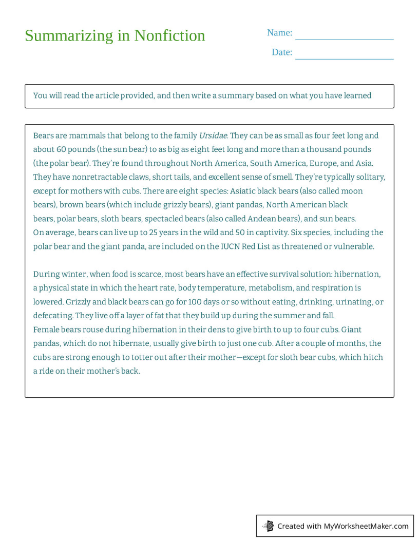 My Worksheet Maker: The Best Online Worksheet Creator