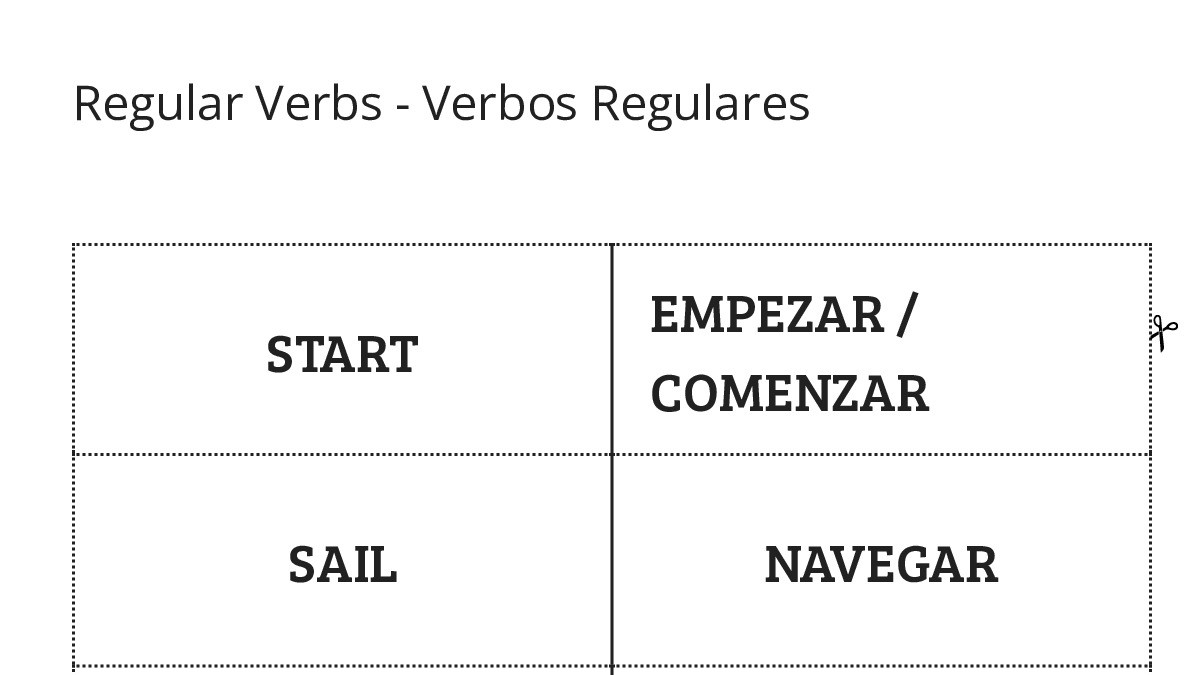 Regular Verbs - Verbos Regulares - My Flashcard Maker: Create Your Own ...