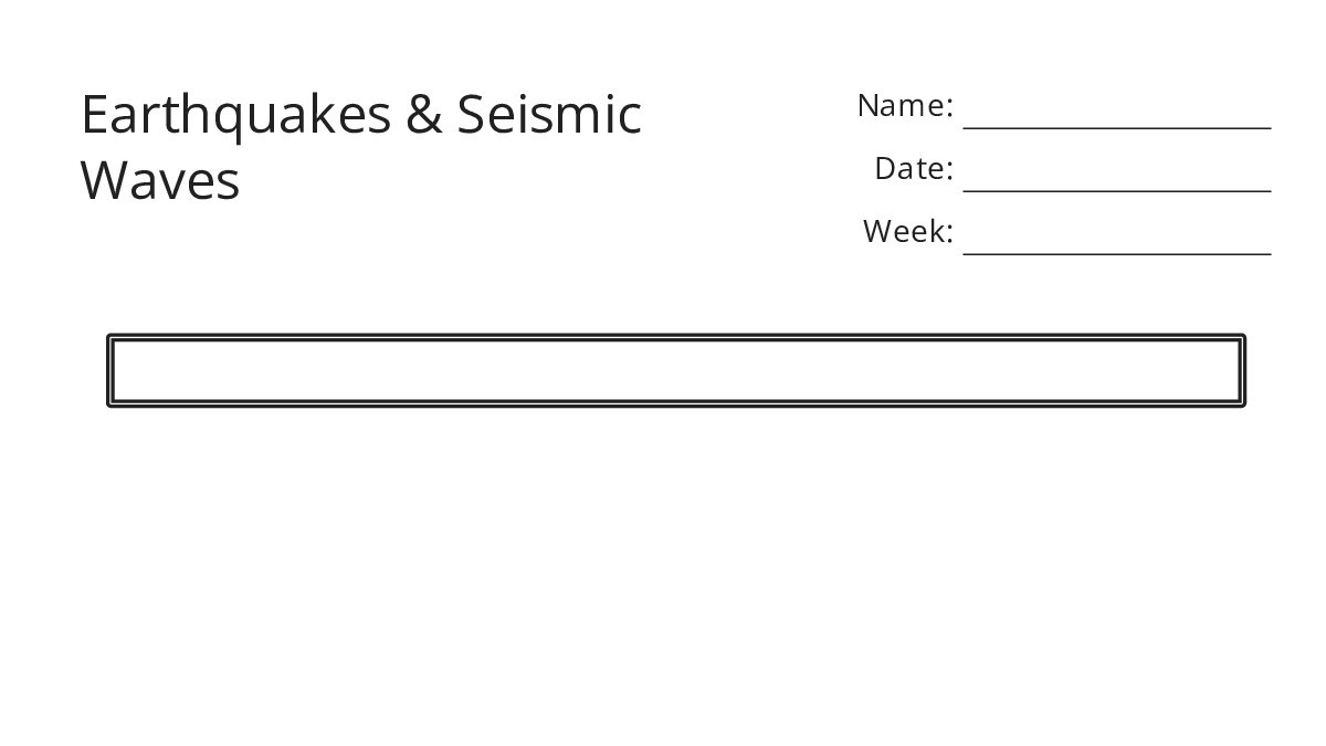 Earthquakes & Seismic Waves - My Worksheet Maker: Create Your Own ...