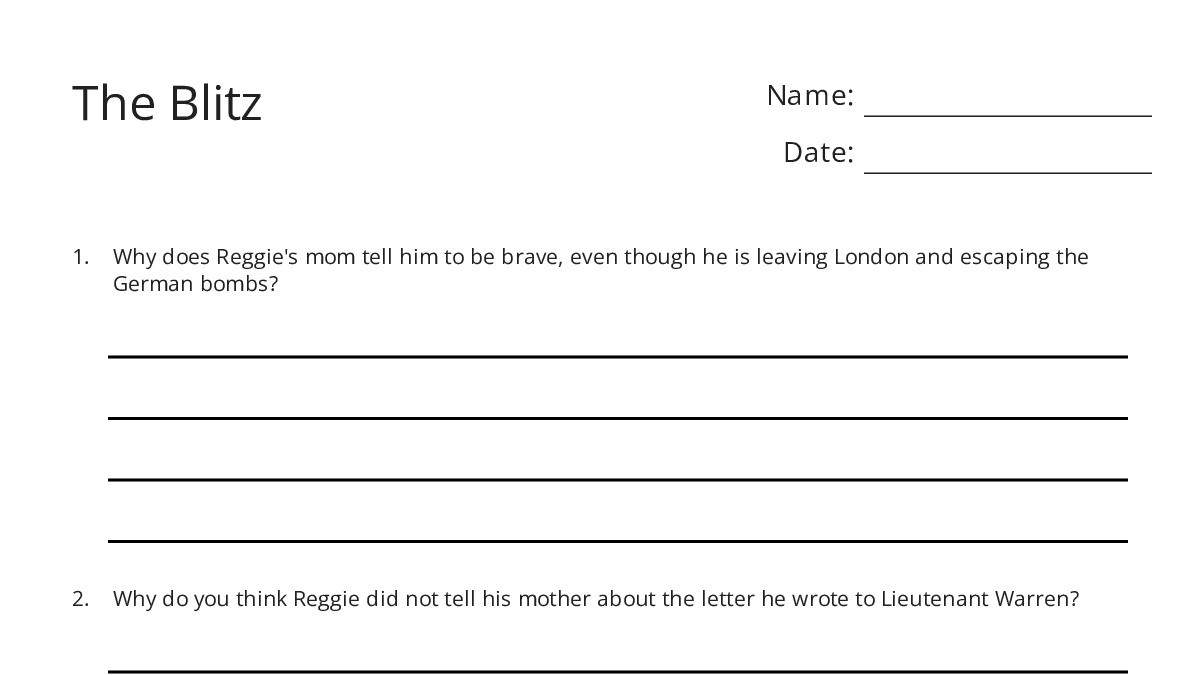 The Blitz - My Worksheet Maker: Create Your Own Worksheets