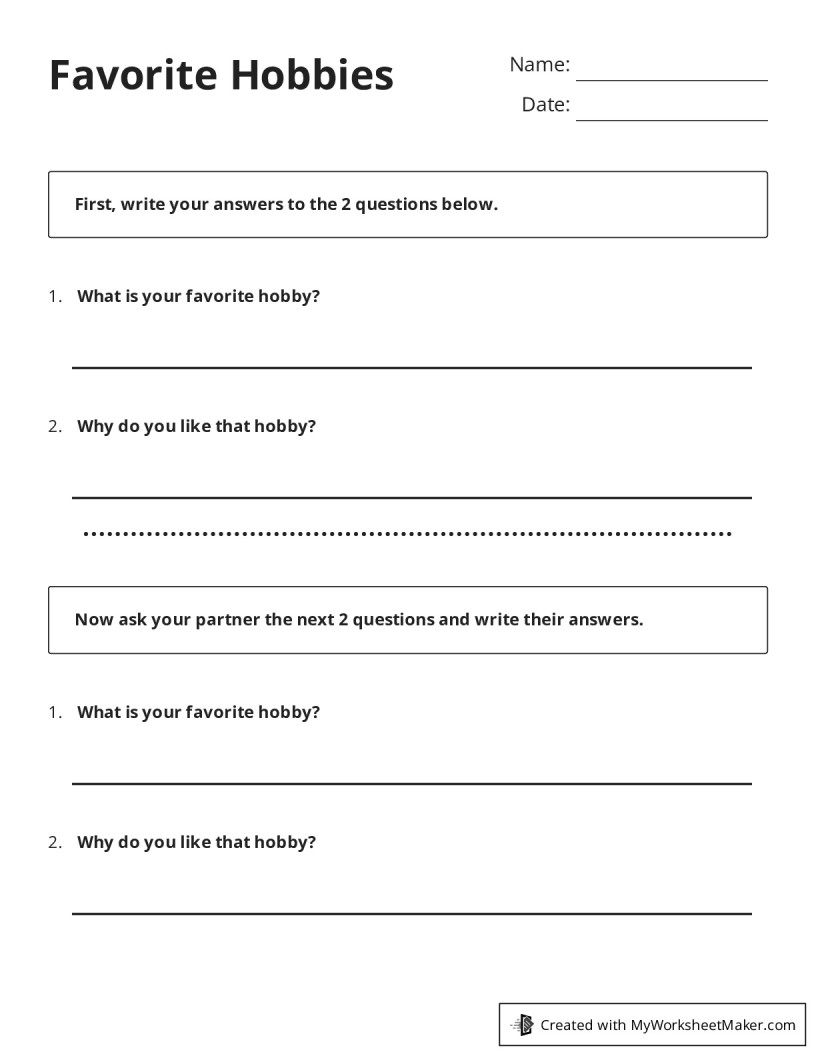 My Worksheet Maker: The Best Online Worksheet Creator