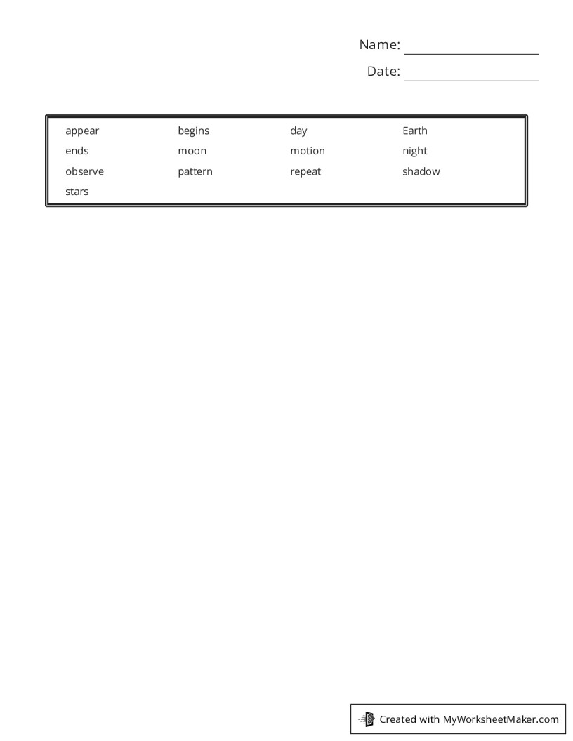 My Worksheet Title - My Worksheet Maker: Create Your Own Worksheets
