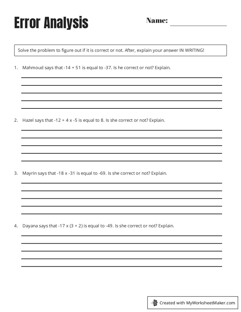 My Worksheet Maker - The Best Worksheet Maker