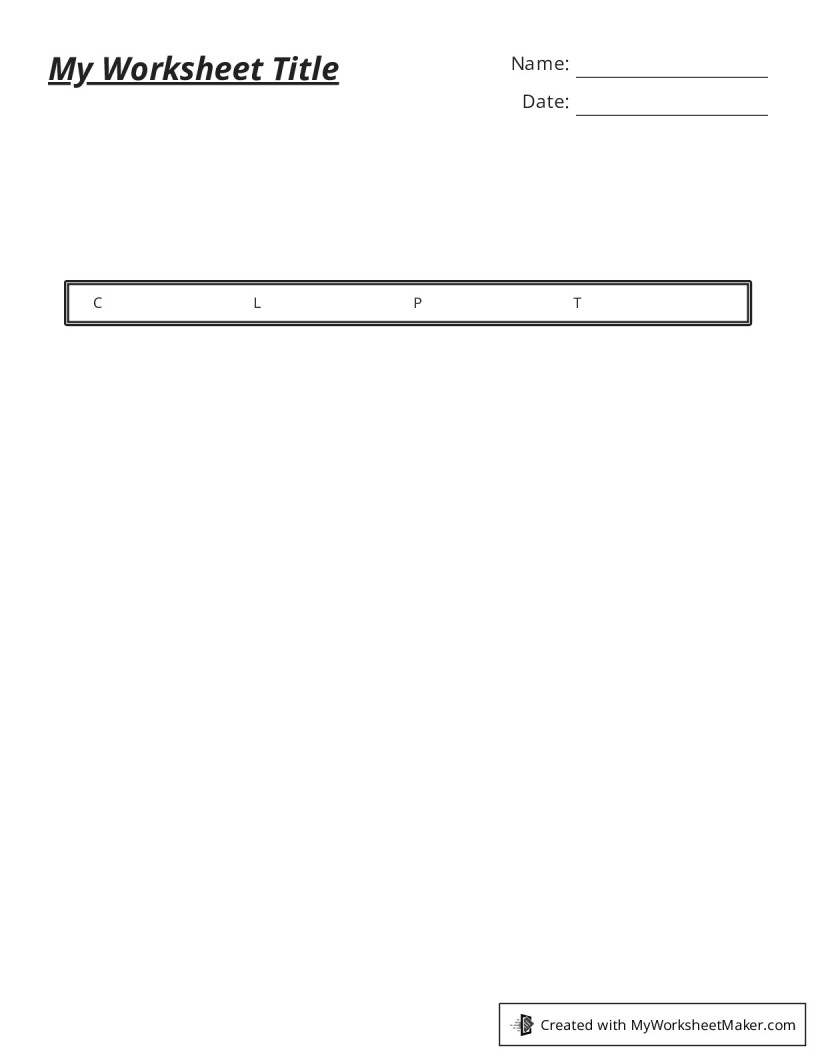 My Worksheet Title - My Worksheet Maker: Create Your Own Worksheets