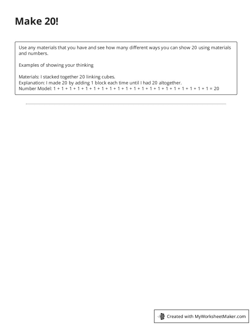 My Worksheet Maker: The Best Online Worksheet Creator