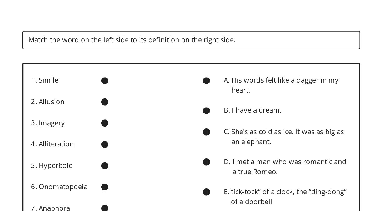 Matching Worksheet - My Worksheet Maker: Create Your Own Worksheets