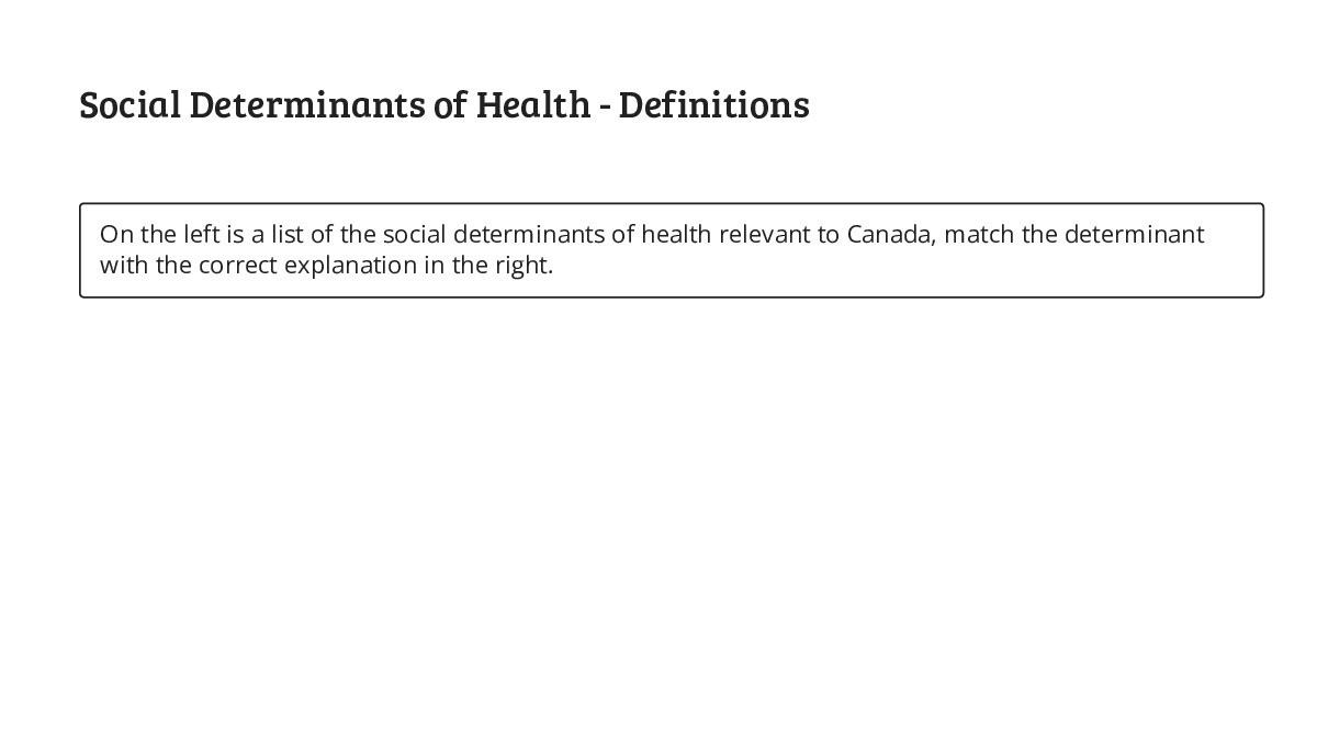 Social Determinants of Health - Definitions - My Worksheet Maker ...