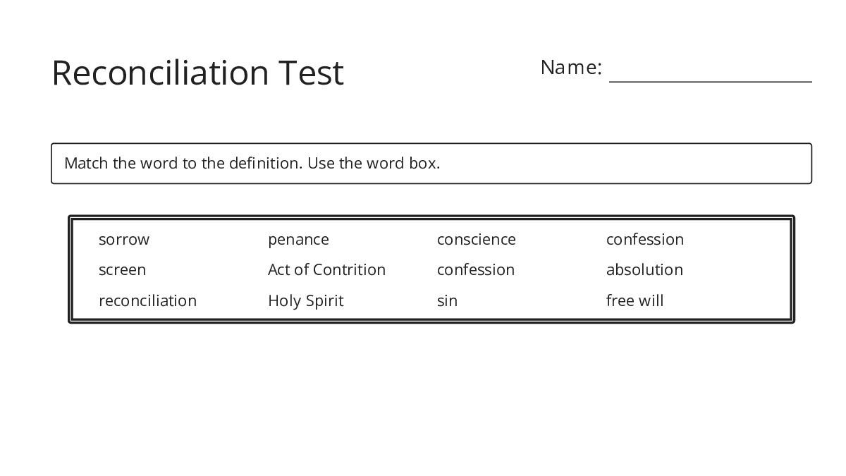 Reconciliation Test - My Worksheet Maker: Create Your Own Worksheets