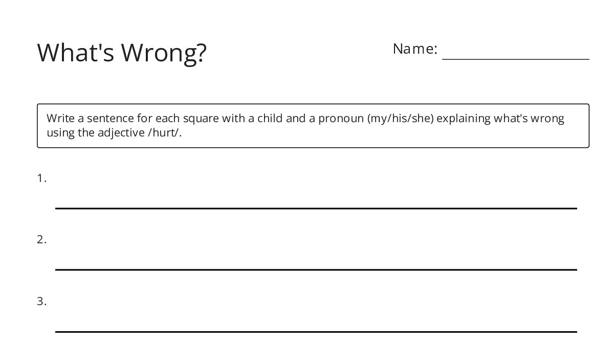 What's Wrong? - My Worksheet Maker: Create Your Own Worksheets
