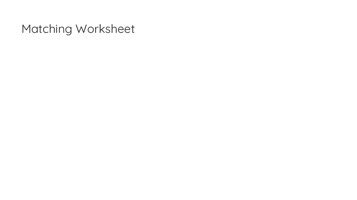 Matching Worksheet - My Worksheet Maker: Create Your Own Worksheets