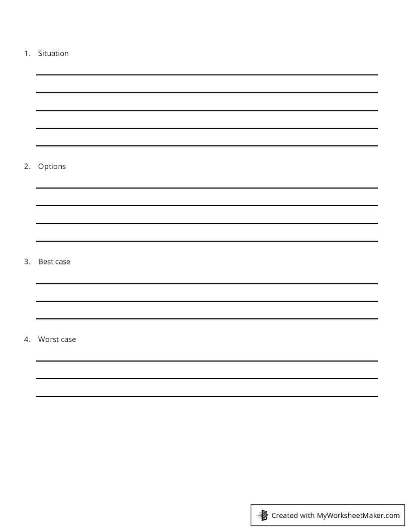 Open Response Worksheet - My Worksheet Maker: Create Your Own Worksheets
