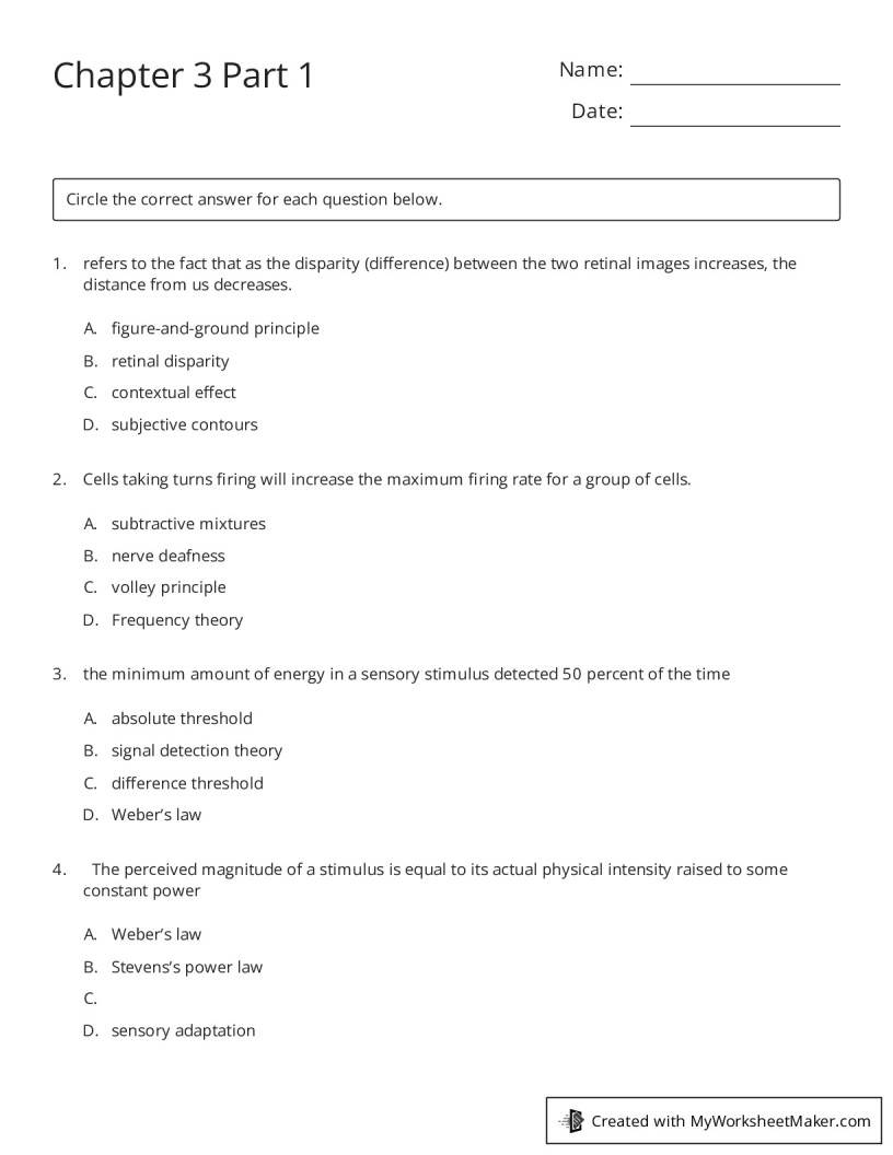 Chapter 3 Part 1 - My Worksheet Maker: Create Your Own Worksheets