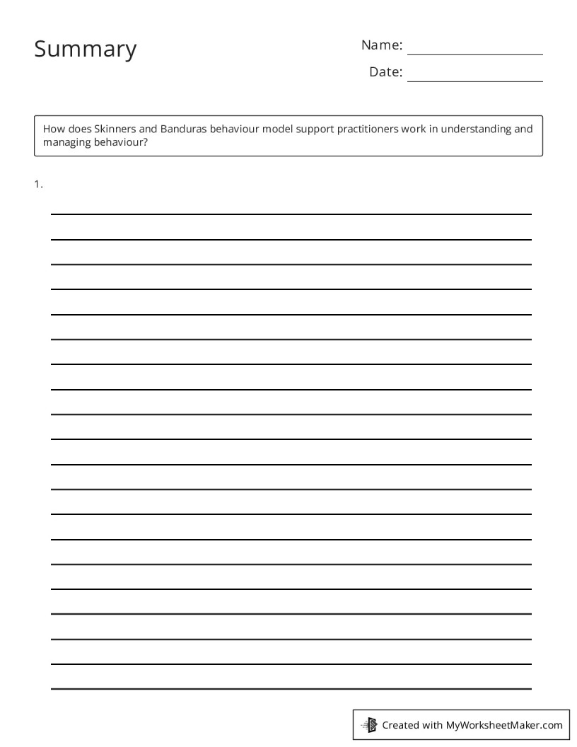 Summary - My Worksheet Maker: Create Your Own Worksheets