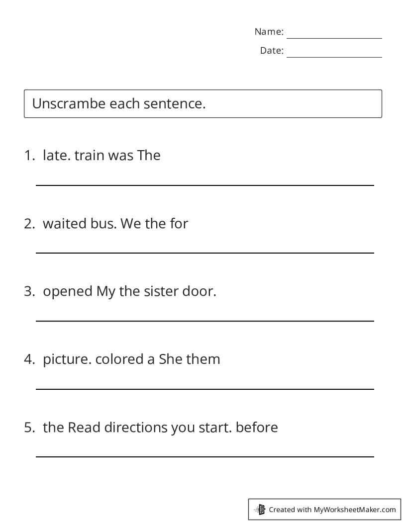 Open Response Worksheet - My Worksheet Maker: Create Your Own Worksheets