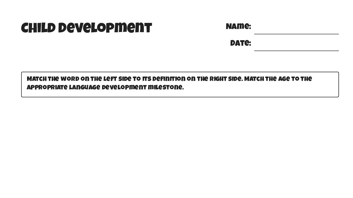 Child Development - My Worksheet Maker: Create Your Own Worksheets