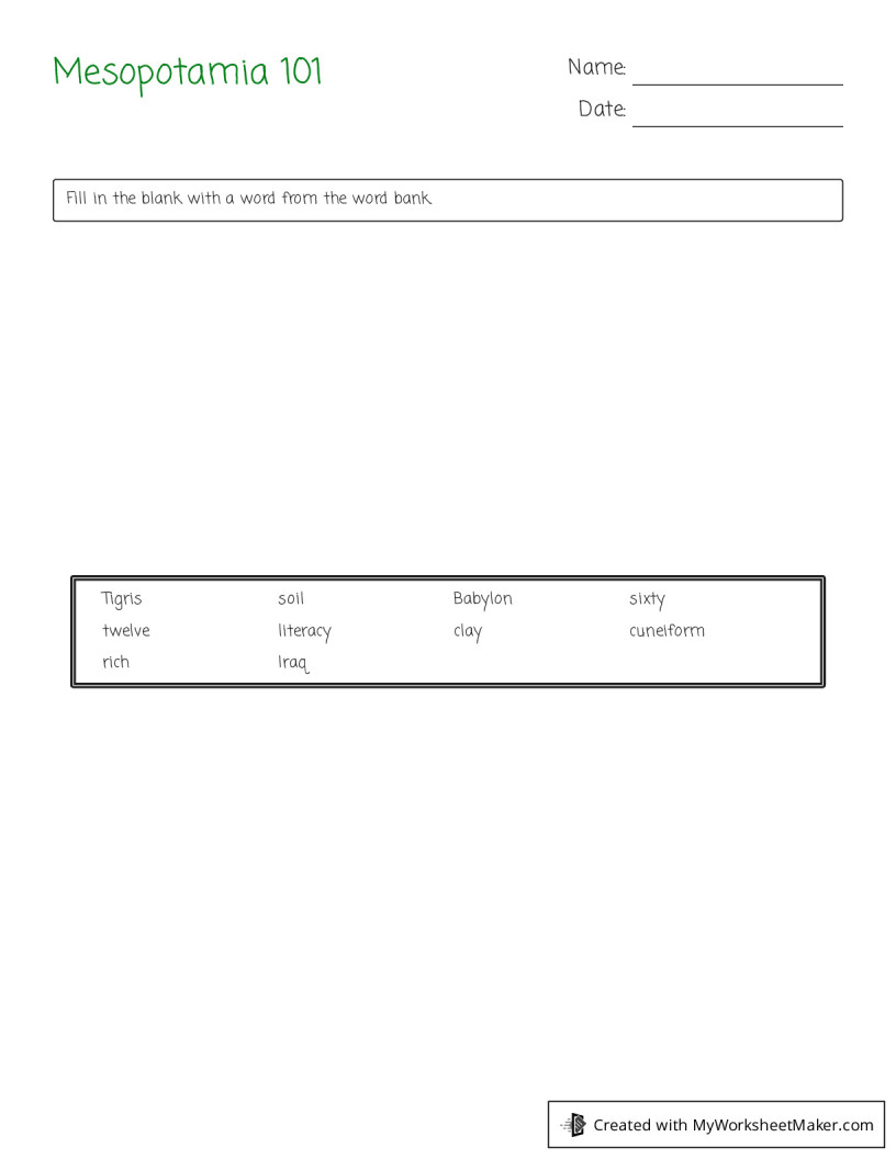 My Worksheet Maker: The Best Online Worksheet Creator
