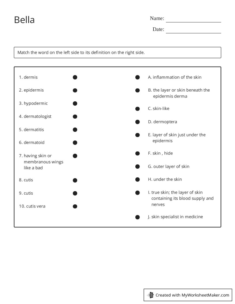 Bella - My Worksheet Maker: Create Your Own Worksheets