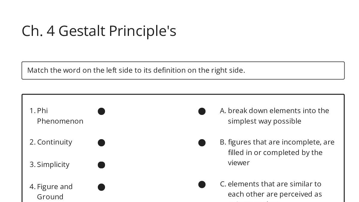 Ch. 4 Gestalt Principle's - My Worksheet Maker: Create Your Own Worksheets