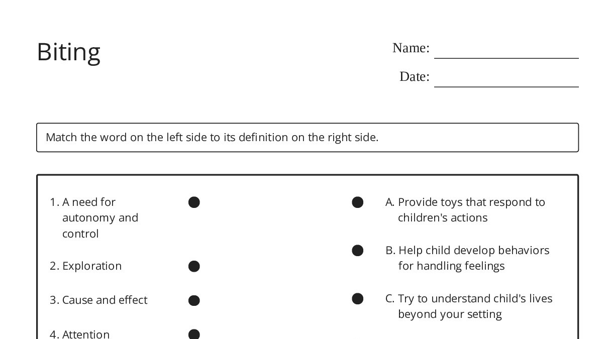 Biting - My Worksheet Maker: Create Your Own Worksheets