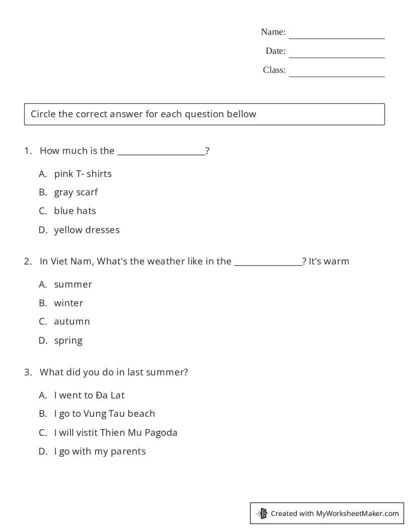 GRADE 5. REVIEW - My Worksheet Maker: Create Your Own Worksheets